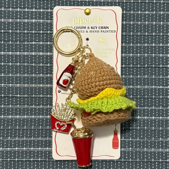 Piper K | Accessories | New Piper K Crochet Burger Fries Shake Bag ...